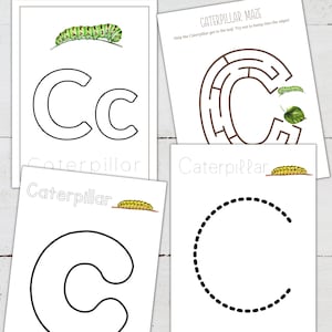 Letter C Caterpillar Activities: Alphabet Learning Printable (digital ...