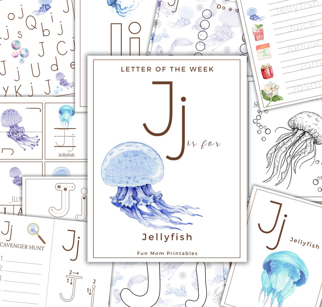 LETTER of the WEEK, J is for Jellyfish, Letter J Activities, Alphabet ...