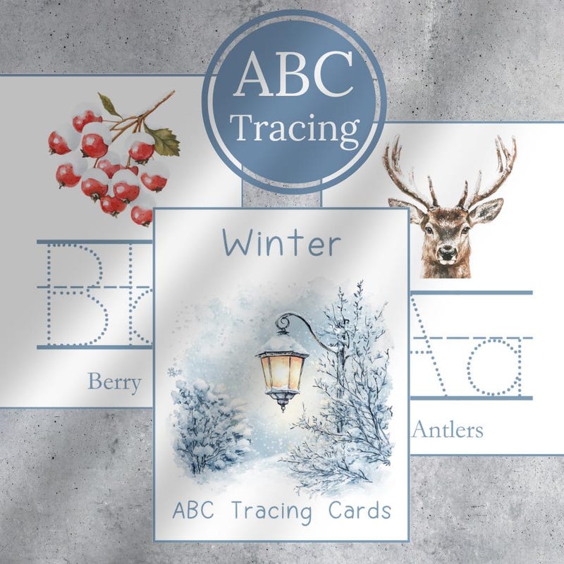 Winter Forest Alphabet - Etsy