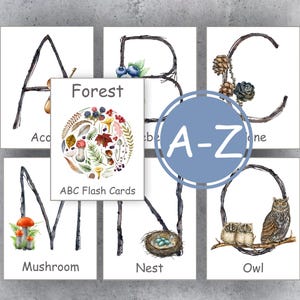 Forest ABC Flashcards, Instant Download - Etsy