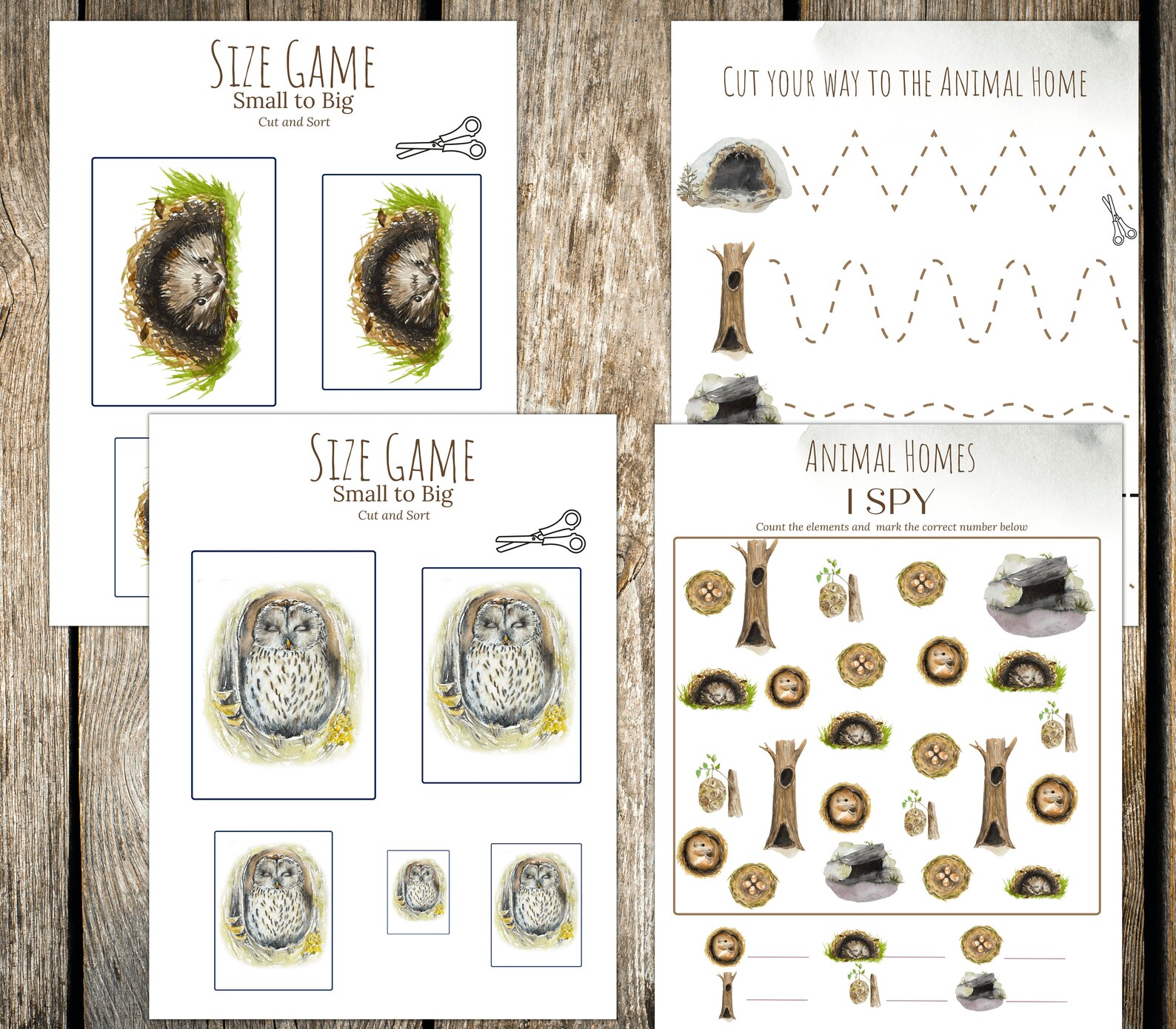 ANIMAL HOMES Unit Study Nature Study Science Handwriting - Etsy