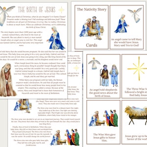 NATIVITY Unit Study, Vocabulary, Jesus Birth Story, Handwriting ...