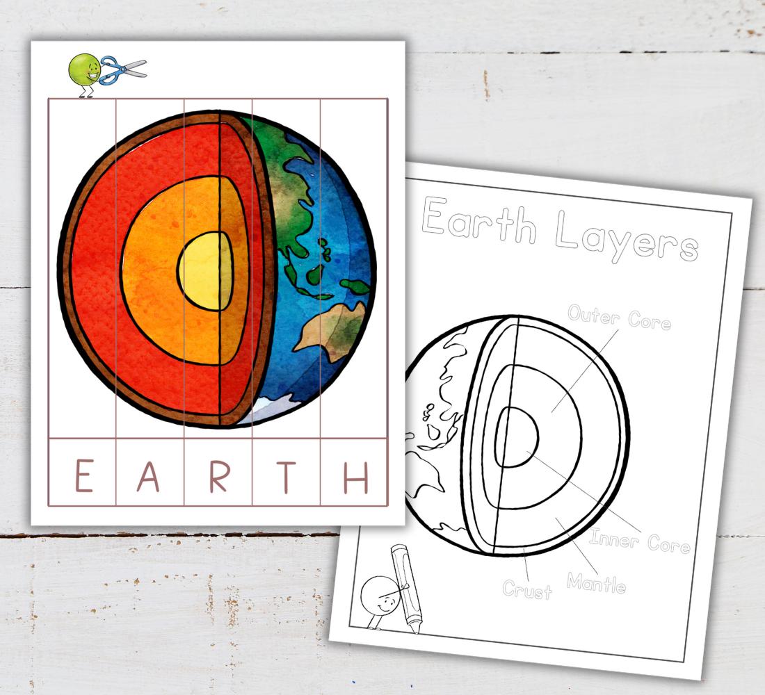 EARTH LAYERS Mini Unit Study (printable PDF) - Etsy