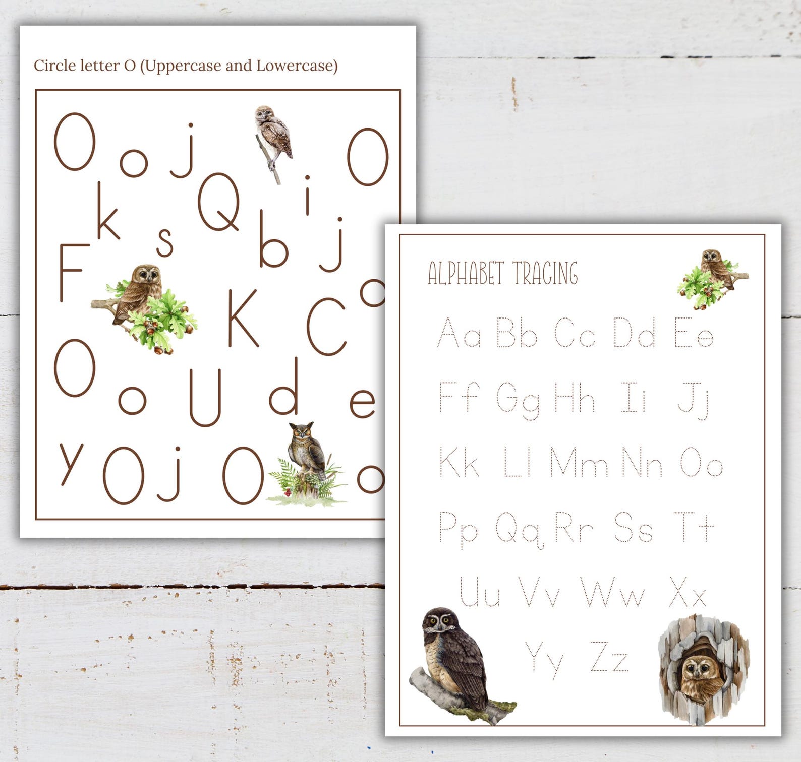 Letter O is for Owl - Alphabet Learning Printable (instant Download) - Etsy