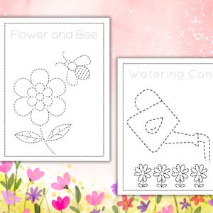 SPRING Themed Tracing Sheets for Kids, Preschool Fine Motor Skills ...