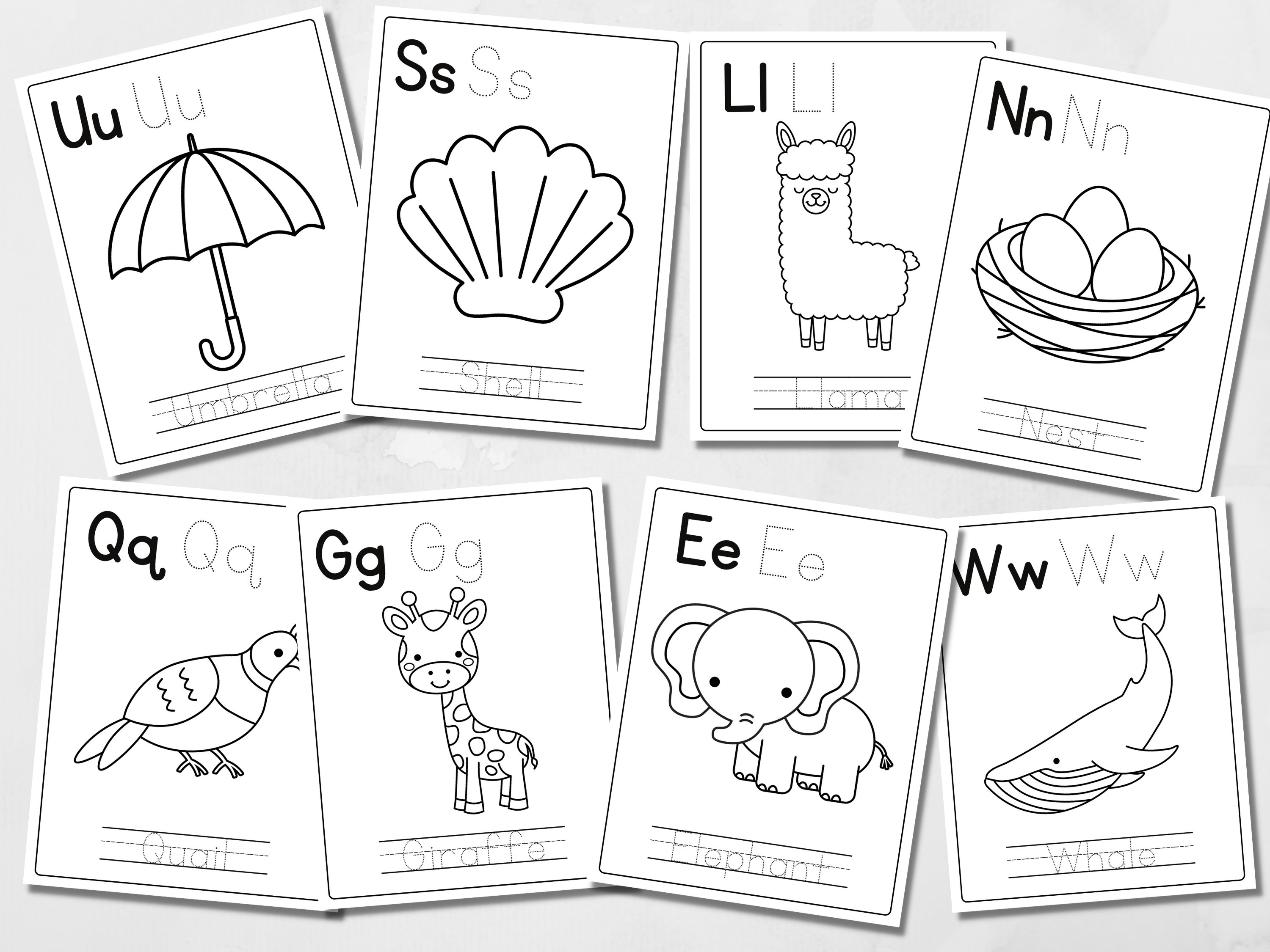 Alphabet Coloring and Tracing Pages for Kids Coloring Book - Etsy