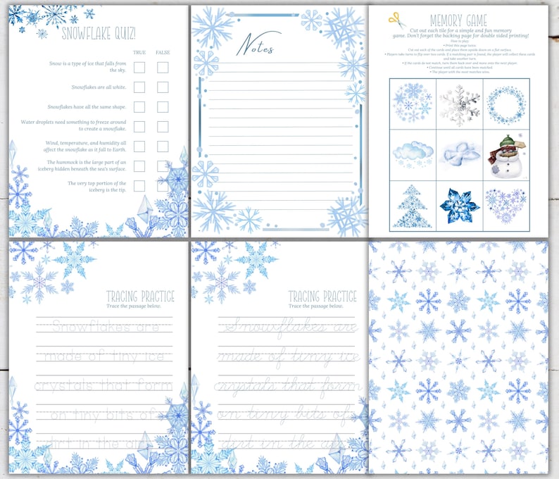 SNOWFLAKE Unit Study, Nature Study, Science, Handwriting, Homeschool ...