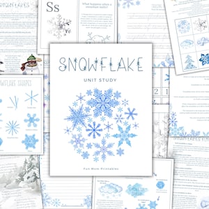 SNOWFLAKE Unit Study, Nature Study, Science, Handwriting, Homeschool ...