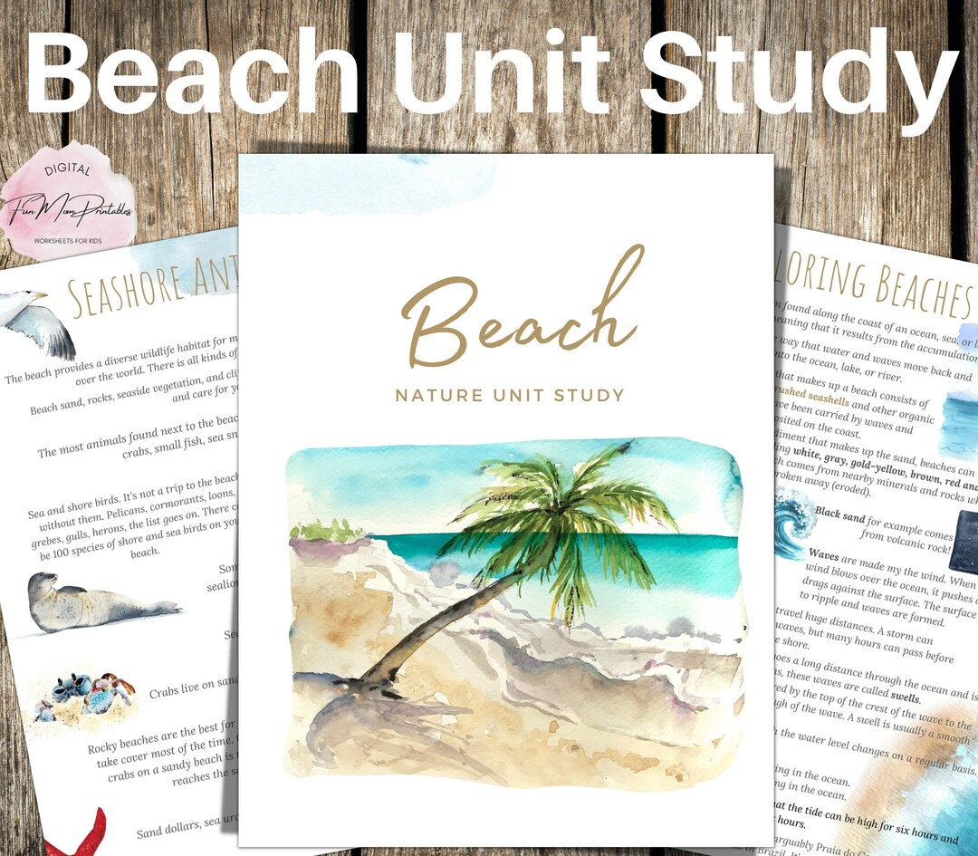 BEACH Unit Study Anatomy Nature Study Science Handwriting - Etsy