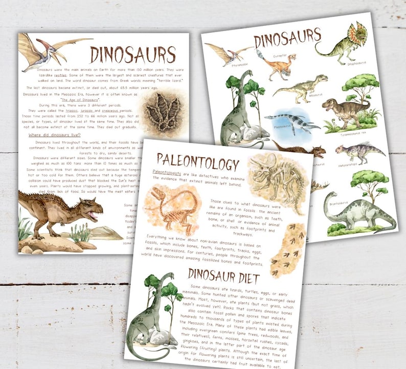 Dinosaur Unit Study: Homeschool Science Printable (instant Download) - Etsy
