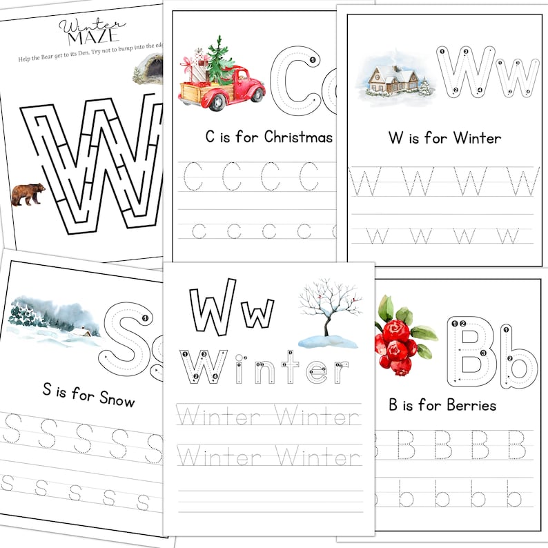 WINTER Nature Unit Study Winter Activities Handwriting - Etsy