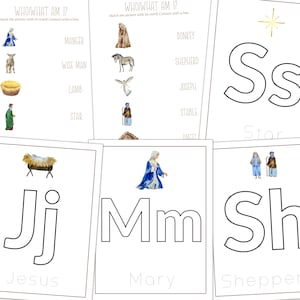 NATIVITY Unit Study, Vocabulary, Jesus Birth Story, Handwriting ...