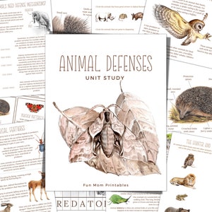 ANIMAL DEFENSES Unit Study, Anatomy, Nature Study, Science, Handwriting ...