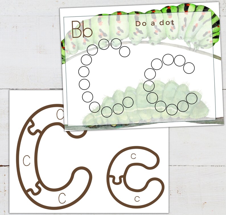 Letter C Caterpillar Activities: Alphabet Learning Printable (digital ...