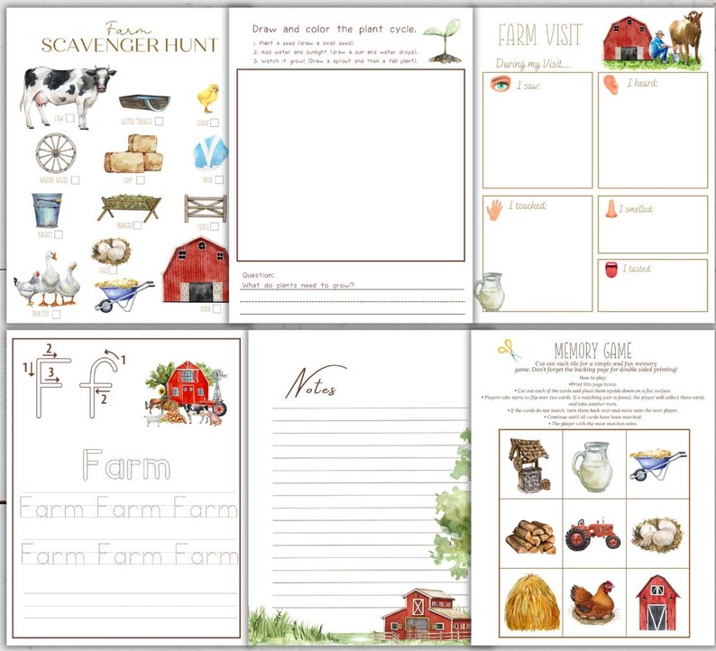 On the Farm Unit Study (digital Download) - Etsy