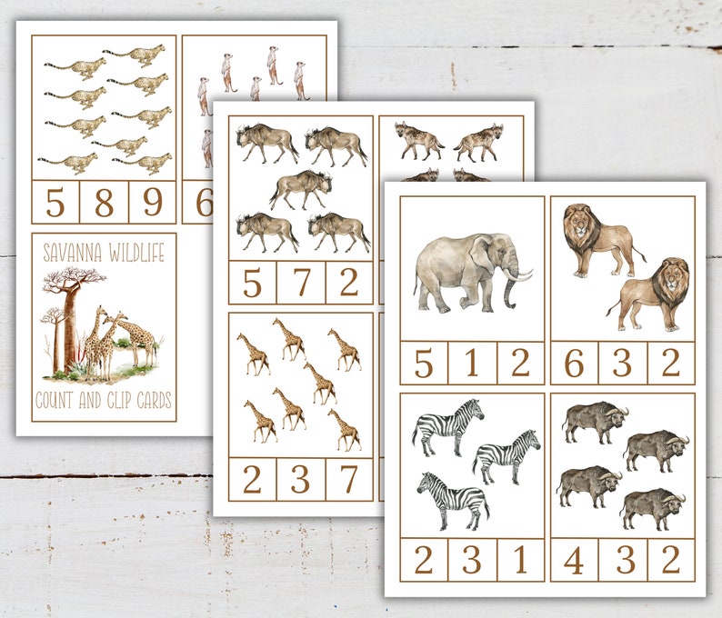 African Savanna Animals Unit Study: Homeschool Printable (instant ...