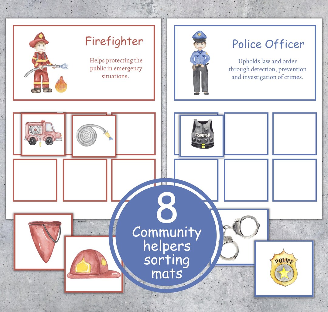 OCCUPATIONS Sorting Mats. Professions Preschool and Kindergarten ...