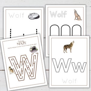 LETTER of the WEEK, W is for Wolf, Letter W Activities, Alphabet ...