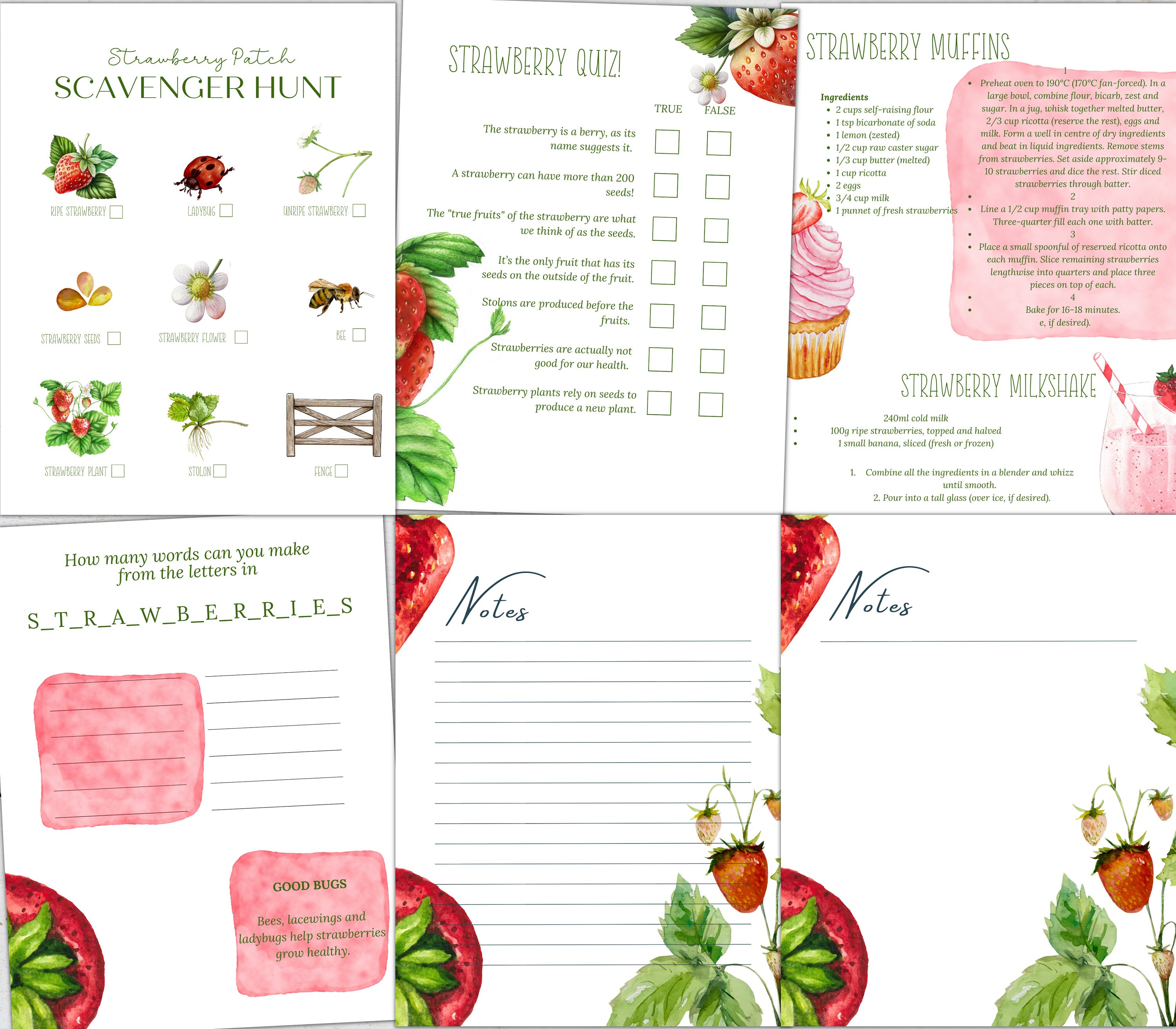 STRAWBERRIES Unit Study, Life Cycle, Anatomy, Nature Study, Science ...