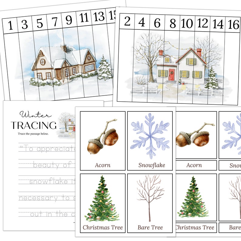 WINTER Nature Unit Study Winter Activities Handwriting - Etsy