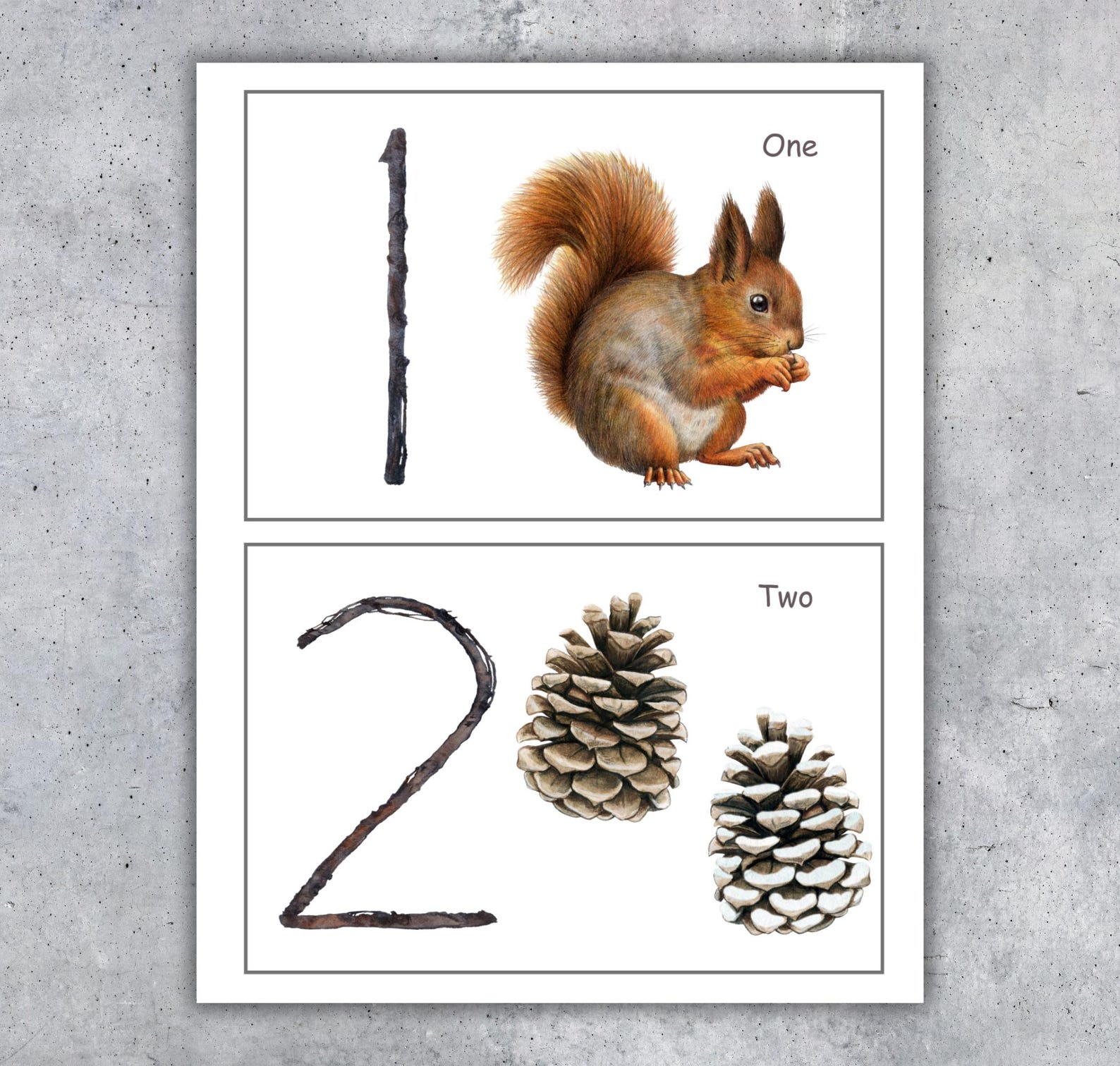 AUTUMN/FALL NATURE Counting Flashcards, 1 to 10 Counting, Toddler ...