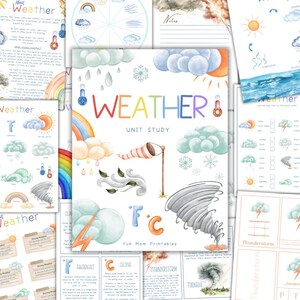 Weather Unit Study Bundle: Rainbow, Water Cycle, Snowflakes (homeschool ...