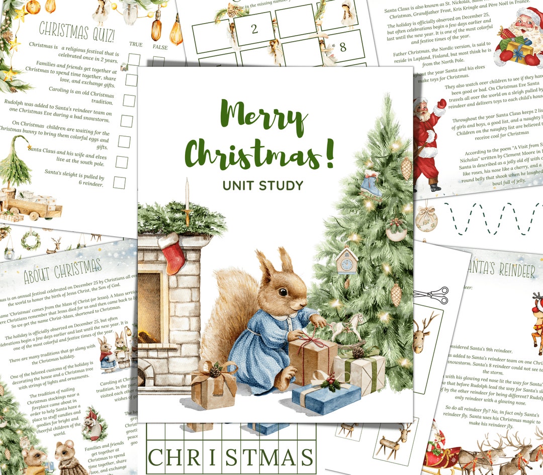 CHRISTMAS Unit Study, Vocabulary, Christmas Story, Handwriting ...