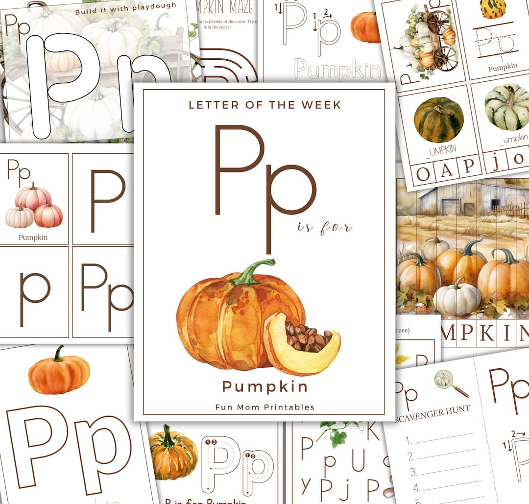 LETTER of the WEEK, P is for Pumpkin, Letter P Activities, Alphabet ...