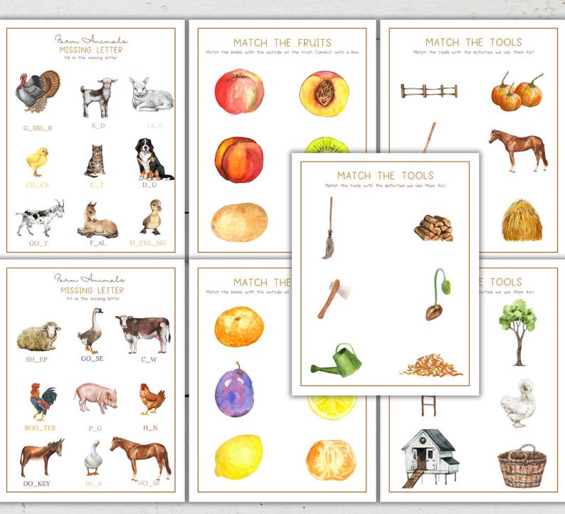 On the Farm Unit Study (digital Download) - Etsy