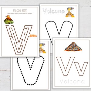 LETTER of the WEEK, V is for Volcano, Letter V Activities, Alphabet ...