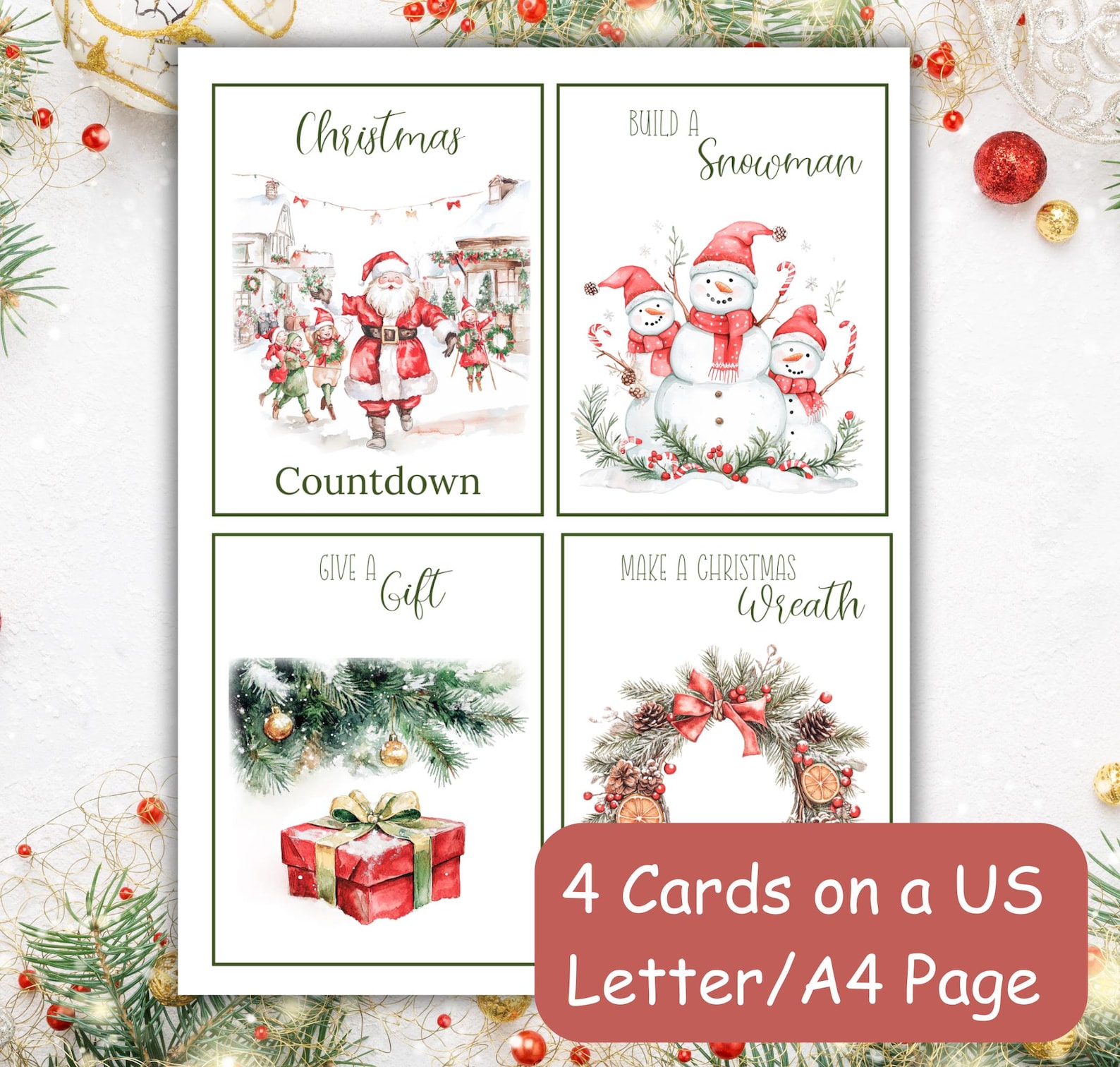 Christmas Advent Calendar Activity Cards: Family Holiday Fun (digital ...