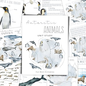 ANTARCTIC ANIMALS Unit Study, Life Cycle, Anatomy, Nature Study ...