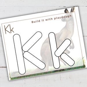 Letter K Kangaroo Learning Activities: Alphabet Printable (instant ...