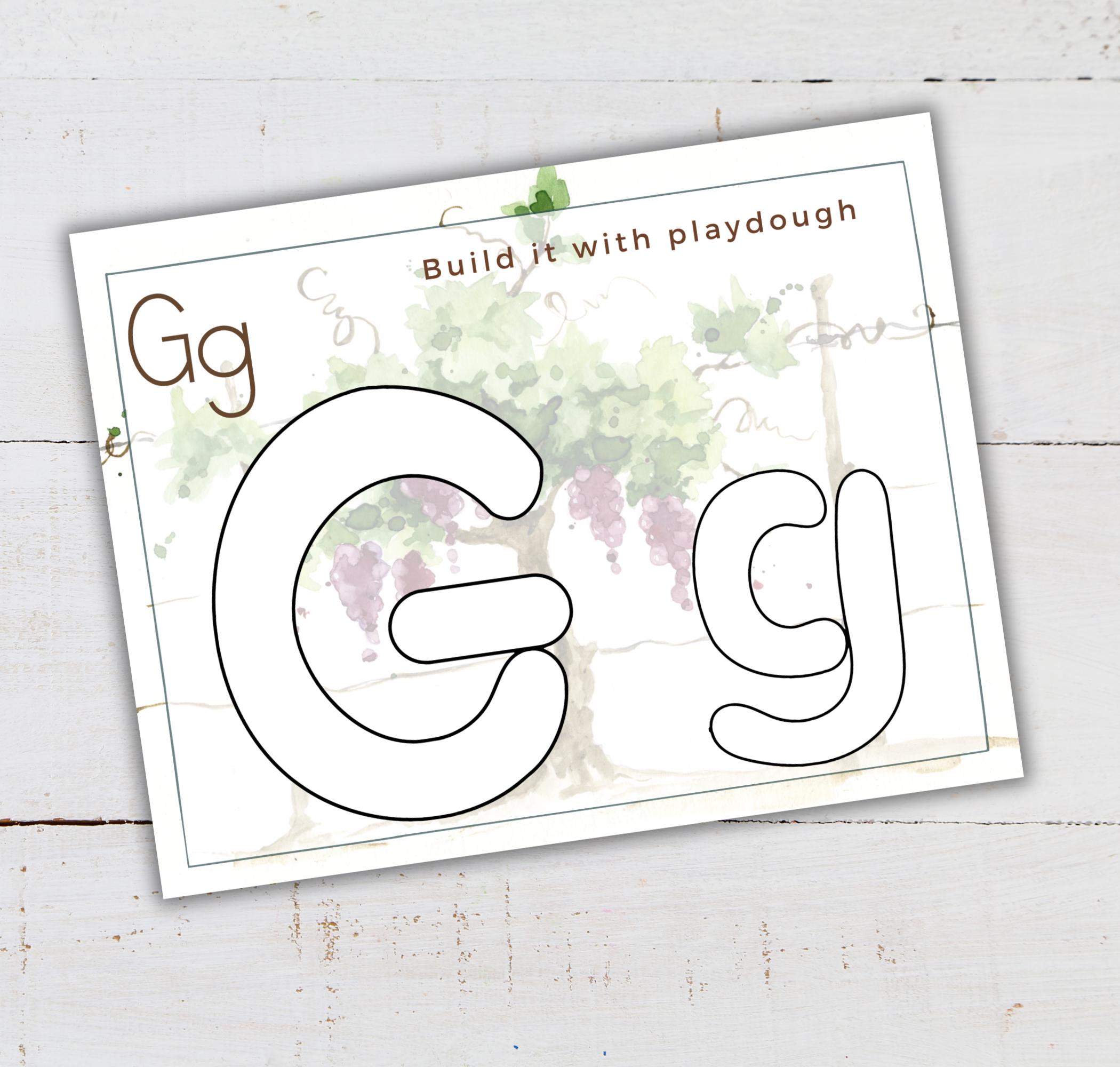 Letter G is for Grapes Printable: Alphabet Learning Activities (instant ...