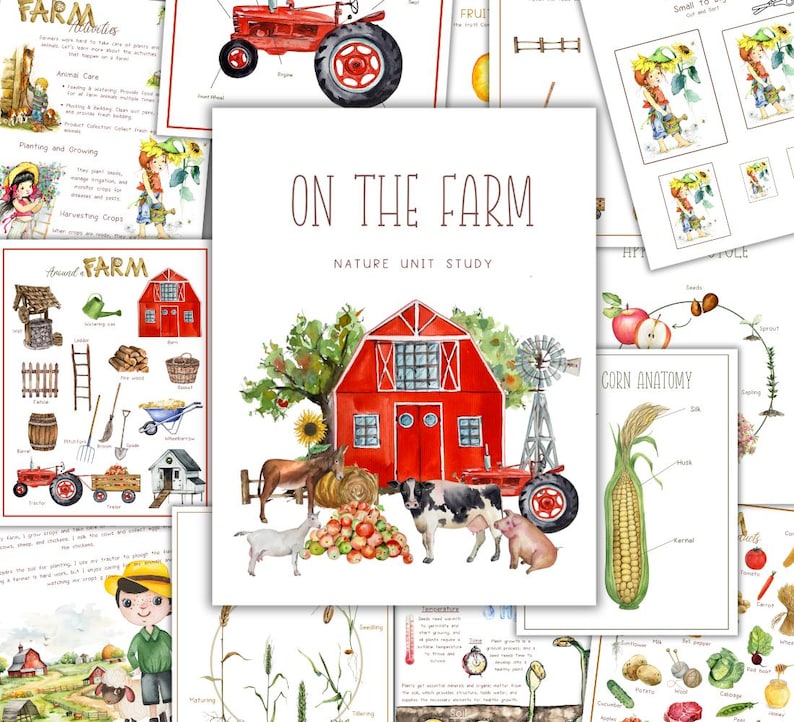 On the Farm Unit Study (digital Download) - Etsy