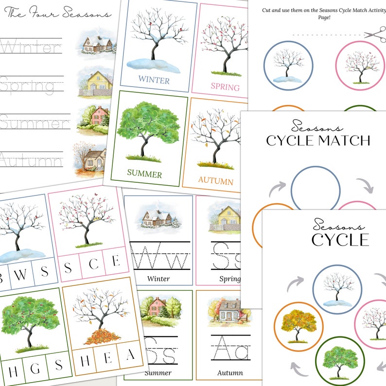 WINTER Nature Unit Study Winter Activities Handwriting - Etsy