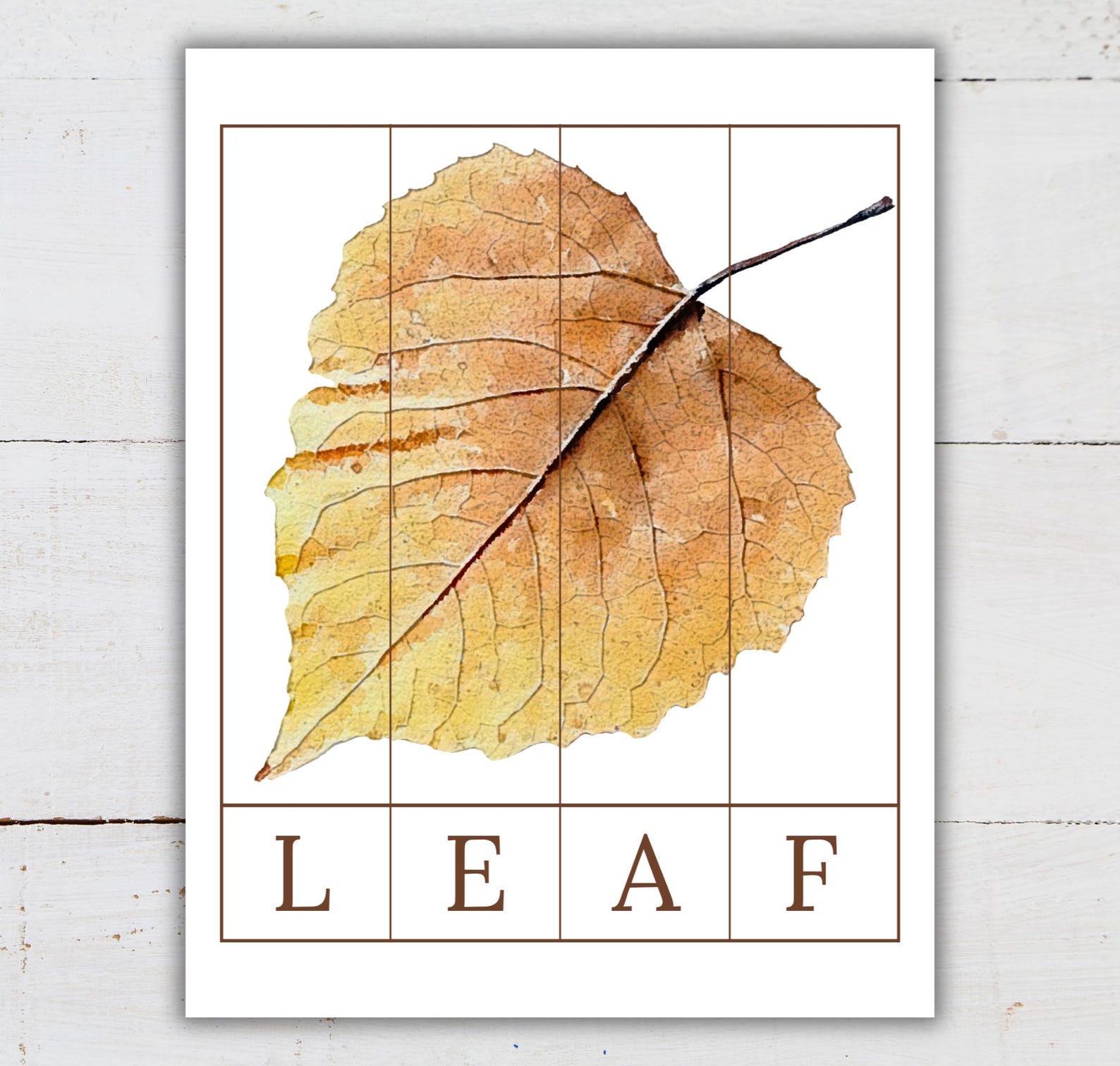 Letter L is for Leaf: Alphabet Learning Printable (instant Download) - Etsy