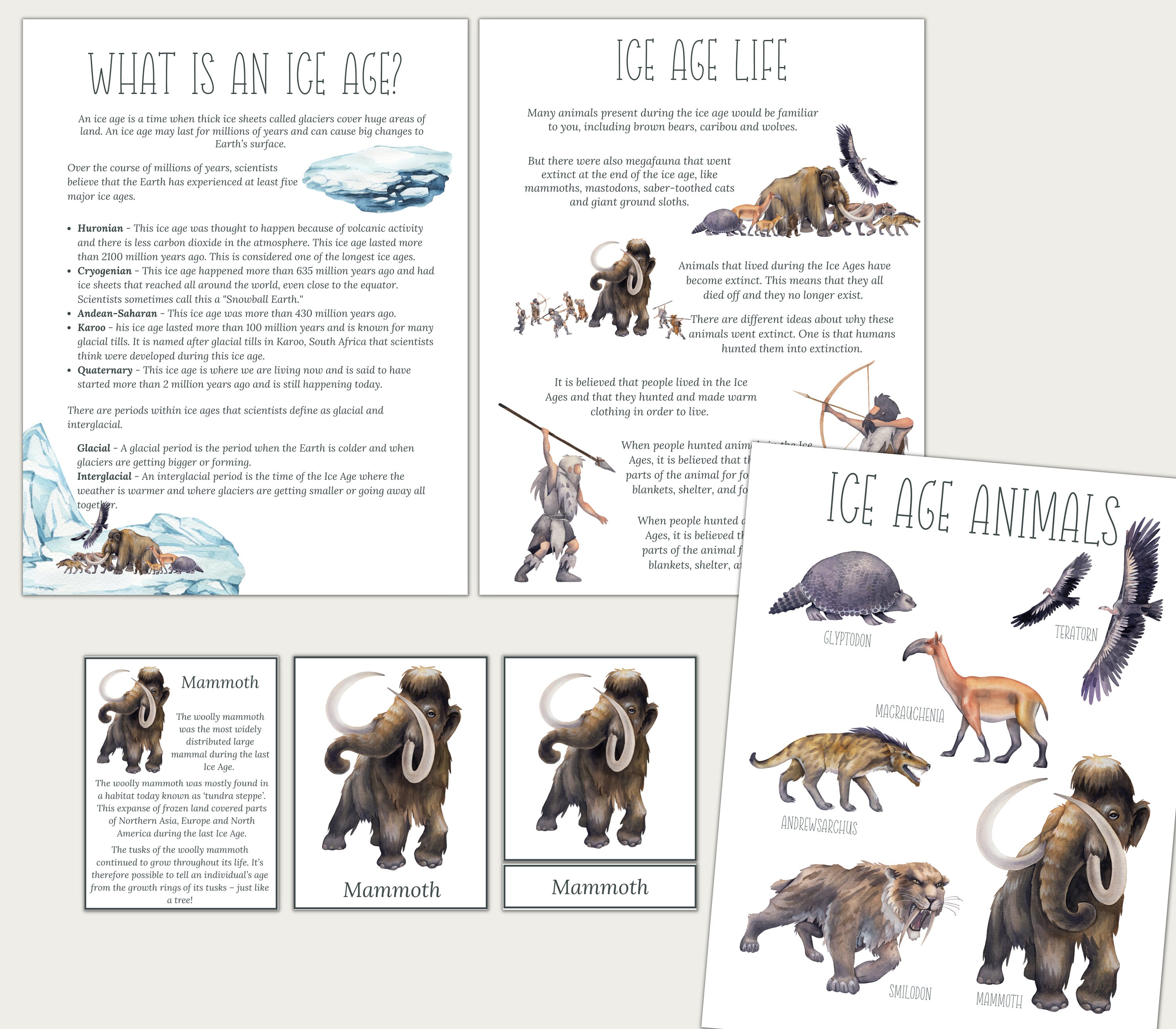 ICE AGE Unit Study, Nature Study, Science, Handwriting, Homeschool ...