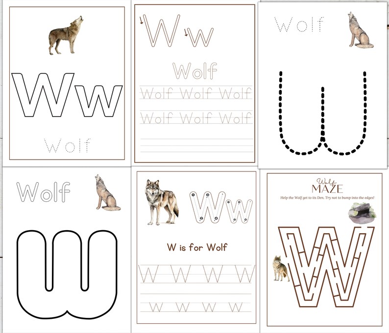 Grey Wolf Unit Study: Homeschool Science Printable (instant Download ...