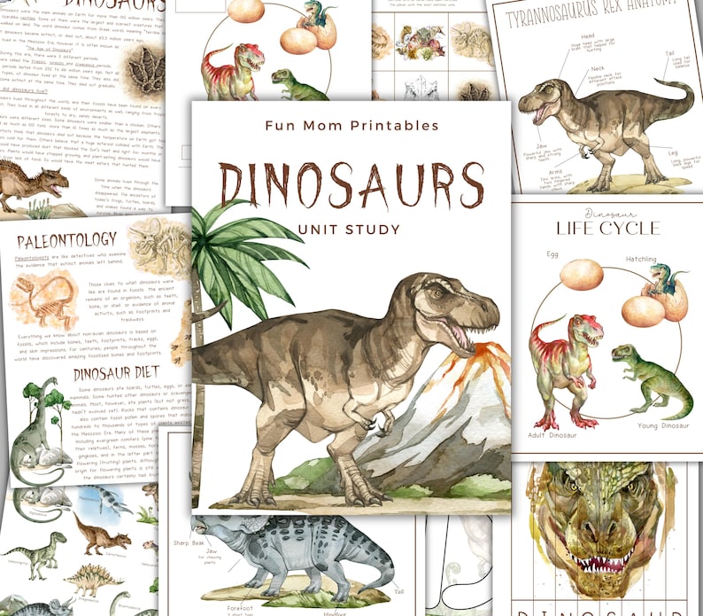 PALEONTOLOGY UNITS BUNDLE, Dinosaurs, Fossils, Ice Age, Homeschool ...