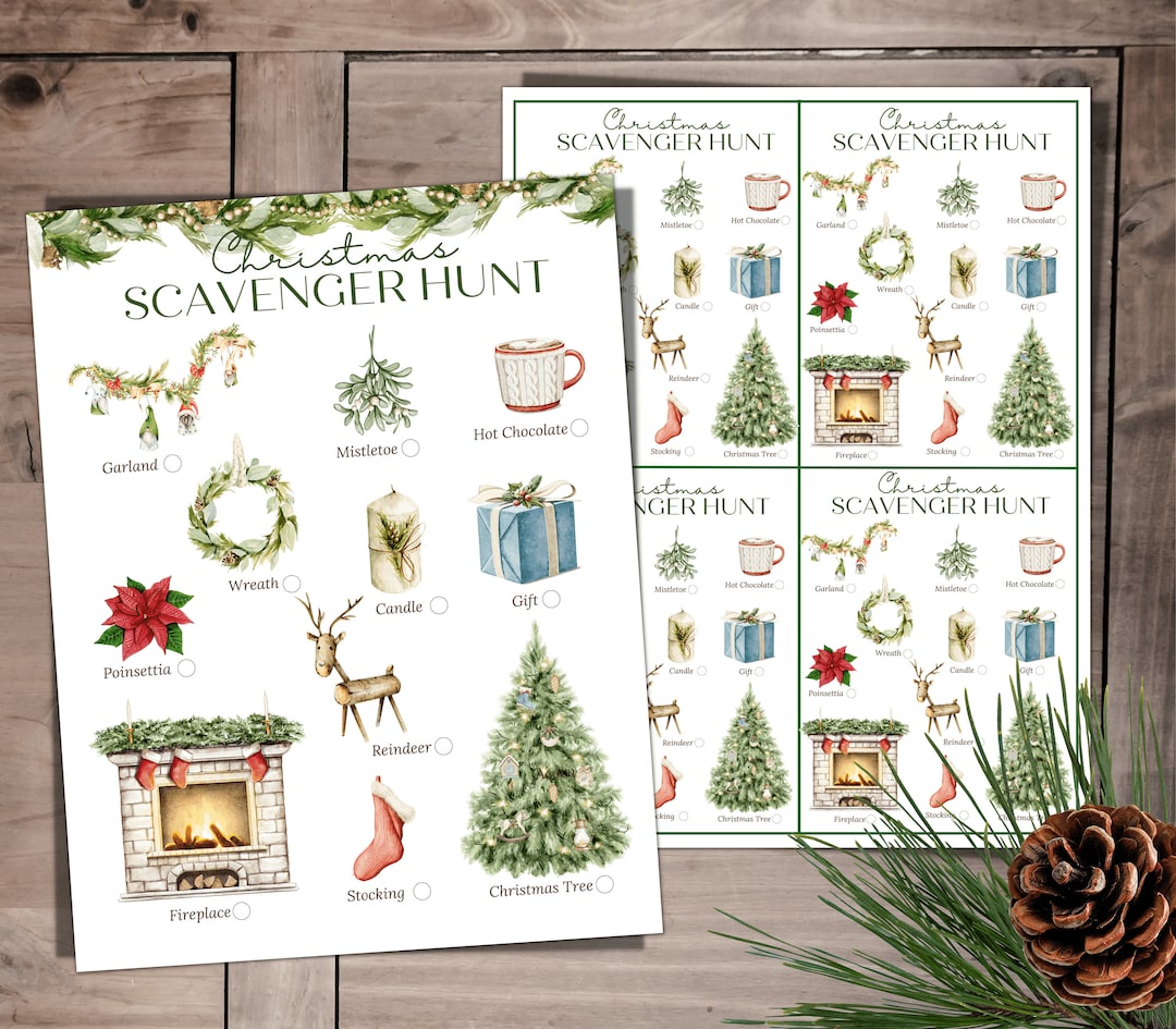 Christmas Scavenger Hunt, Winter Activity, Fun Game With Kids ...