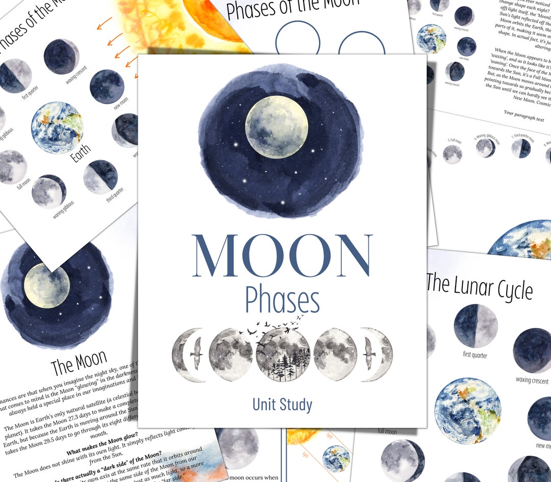 Moon Phases Montessori Mini Unit Study (printable PDF) - Etsy