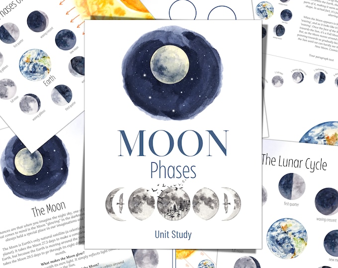 Moon Workbook, Worksheets, Waldorf Schooling, Waldorf Moon, Homeschool ...