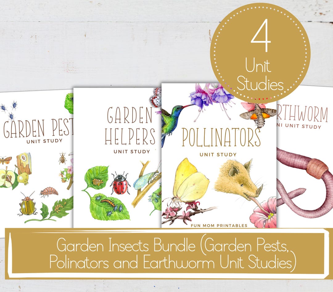 GARDEN INSECTS BUNDLE, Garden Pests Unit, Pollinators Unit, Earthworm ...