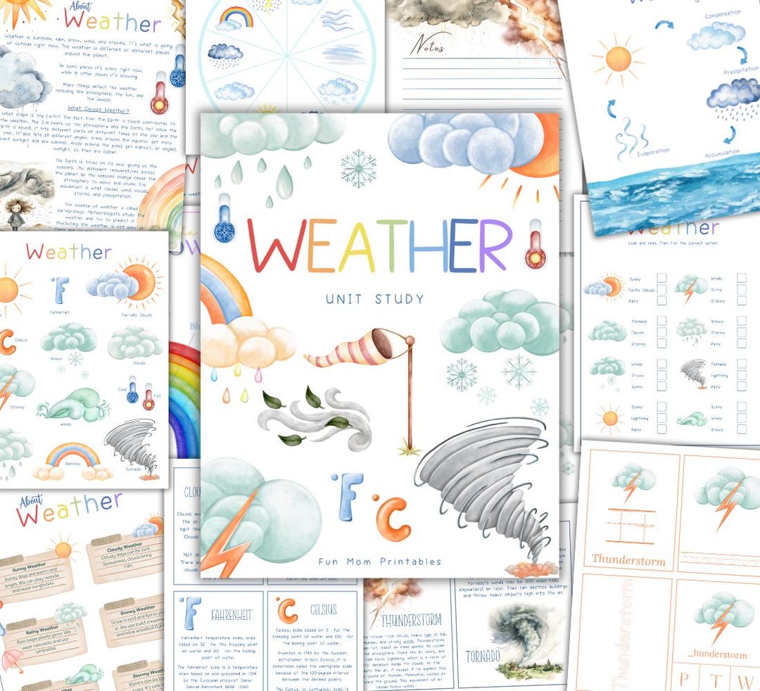 WEATHER Unit Study, Instant Download - Etsy