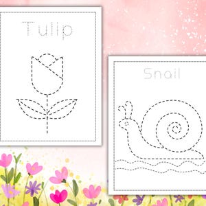 SPRING Themed Tracing Sheets for Kids, Preschool Fine Motor Skills ...