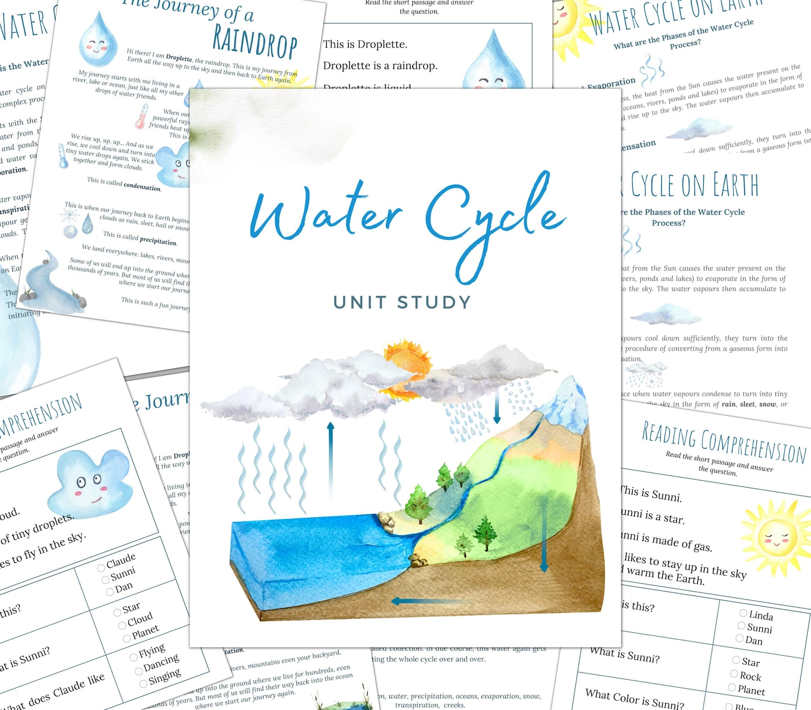 WATER CYCLE Unit Study, Process, Nature Study, Science, Handwriting ...