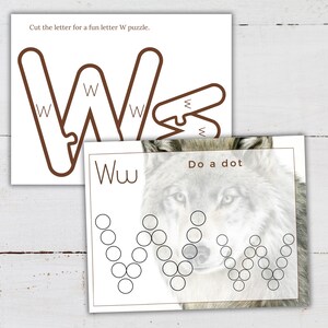 LETTER of the WEEK, W is for Wolf, Letter W Activities, Alphabet ...