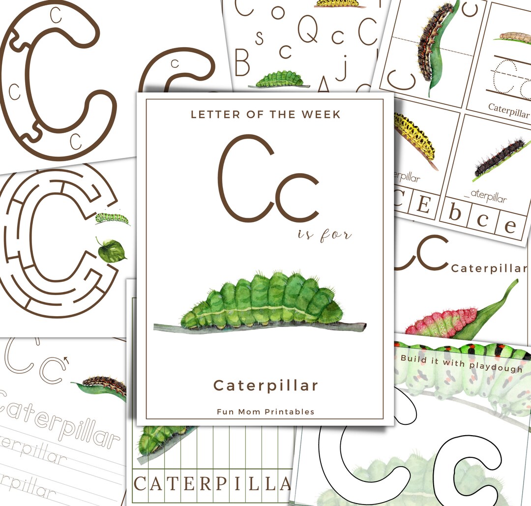 Letter C Caterpillar Activities: Alphabet Learning Printable (digital ...