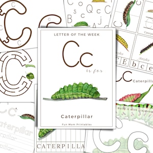 Letter C Caterpillar Activities: Alphabet Learning Printable (digital ...
